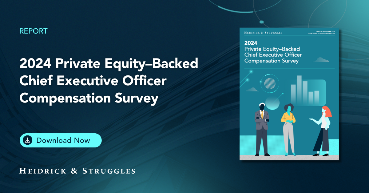 2024 Private Equity–Backed Chief Executive Officer Compensation Survey | Insights | Heidrick ...