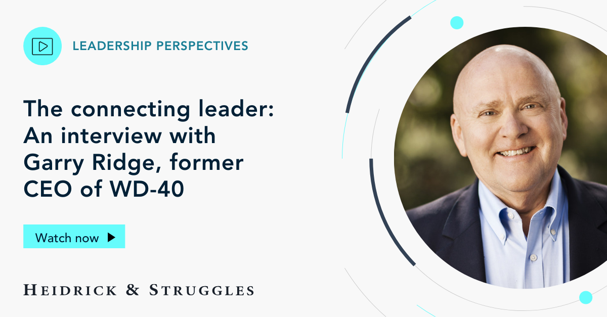 The connecting leader: An interview with Garry Ridge, former CEO of WD ...