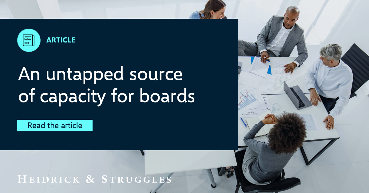 An untapped source of capacity for boards | Insights | Heidrick & Struggles