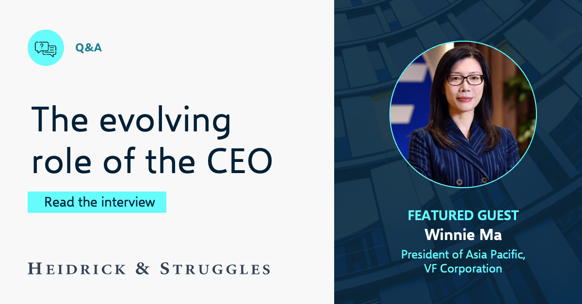 The evolving role of the CEO: An interview with Winnie Ma, president of ...