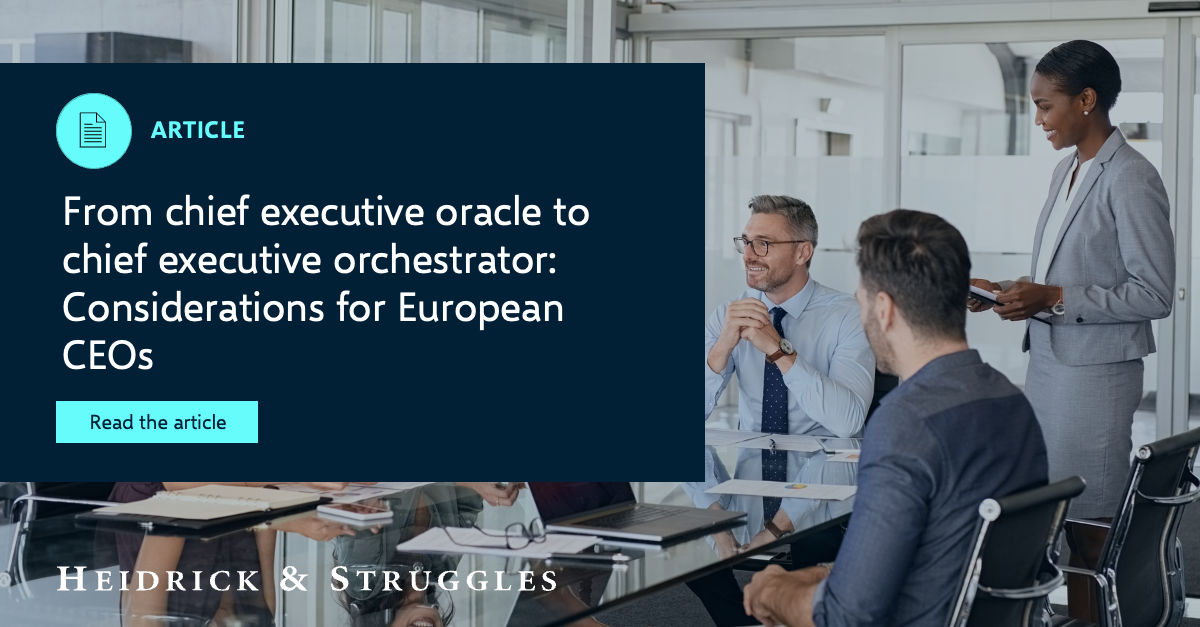 From chief executive oracle to chief executive orchestrator ...