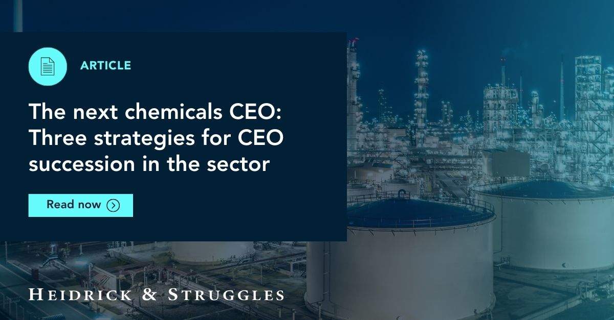 The next chemicals CEO: Three strategies for CEO succession in the ...