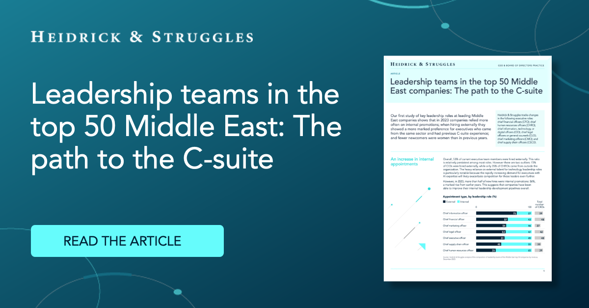 Leadership teams in the top 50 Middle East companies: The path to the C ...