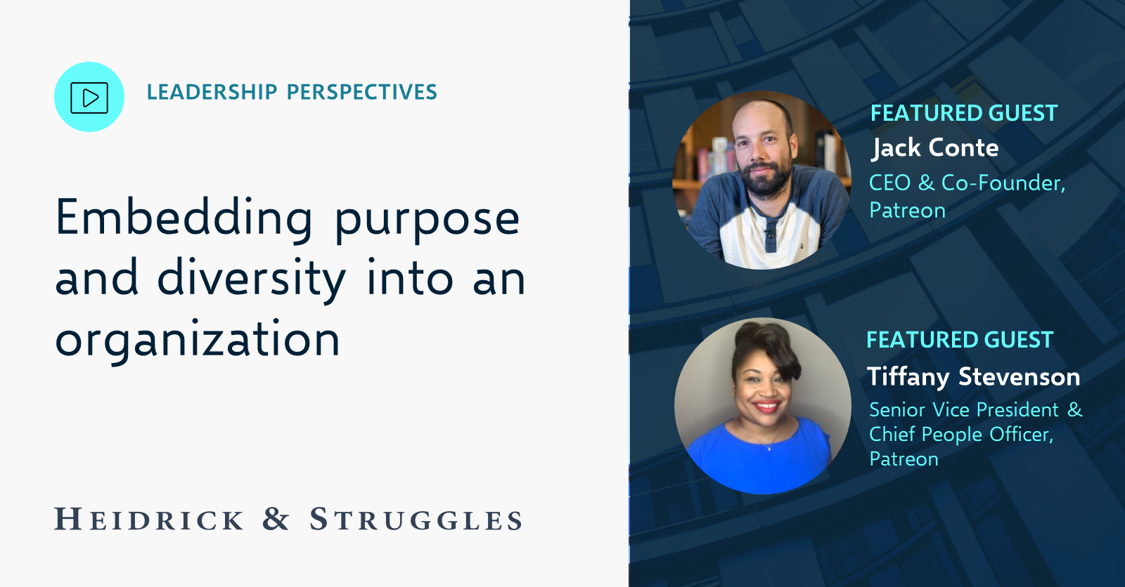 Leadership perspectives: Embedding purpose and diversity into an ...