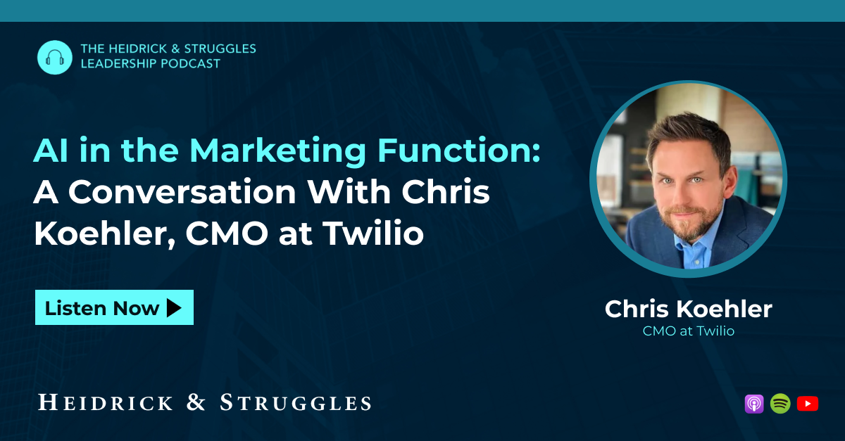 AI in the marketing function: A conversation with Chris Koehler, CMO at ...