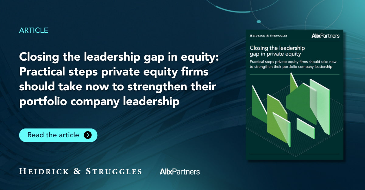 Closing the leadership gap in private equity: Practical steps private ...