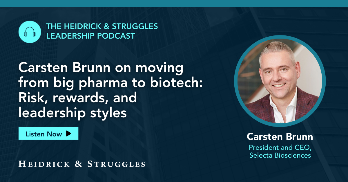 Carsten Brunn on moving from big pharma to biotech: Risk, rewards, and ...