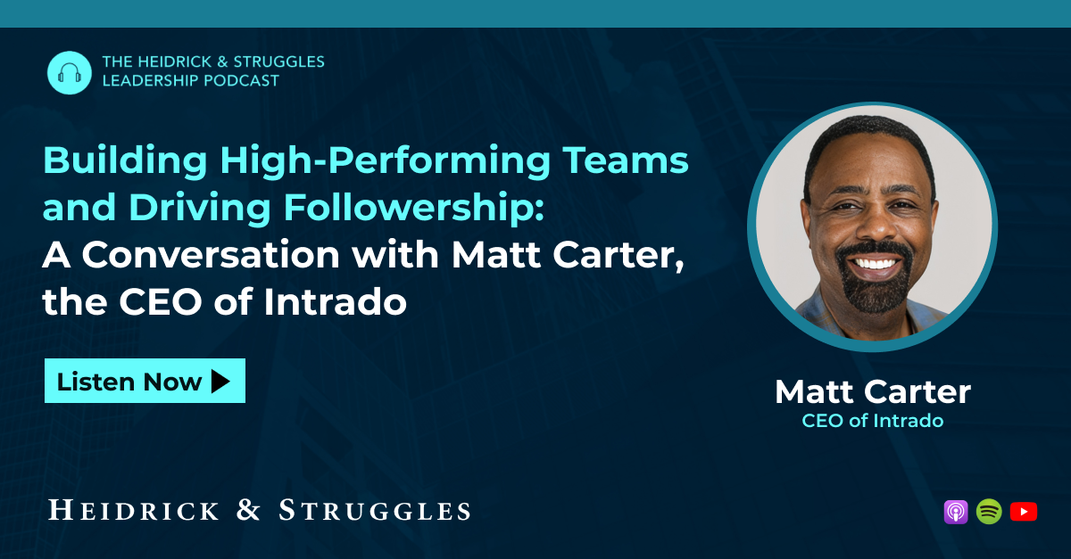 Building high-performing teams and driving followership: A conversation ...