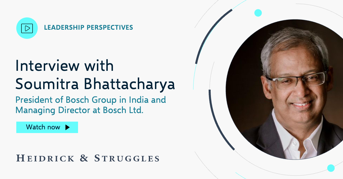 An interview with Soumitra Bhattacharya, former president of Bosch Group in India and Managing ...