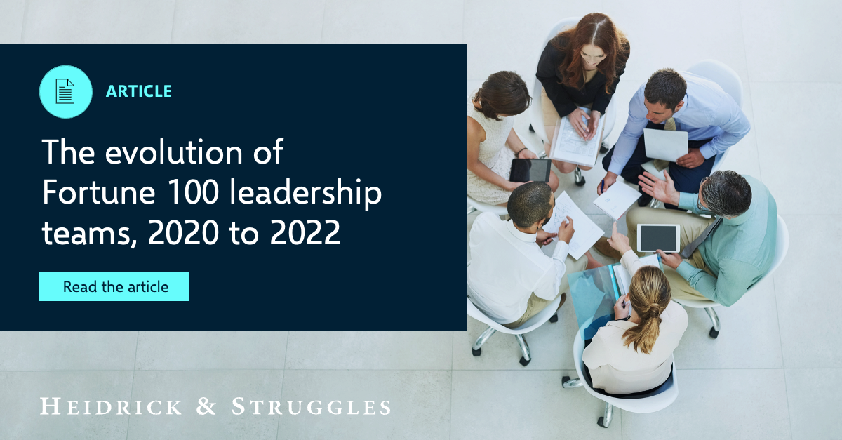 The evolution of Fortune 100 leadership teams, 2020 to 2022 | Insights ...
