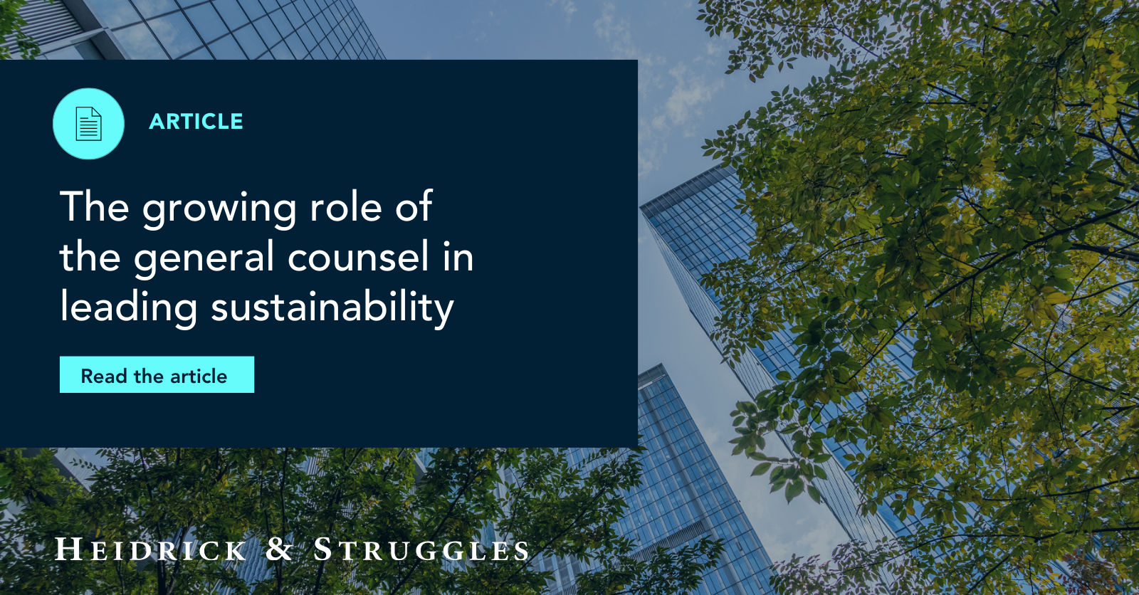 The growing role of the general counsel in leading sustainability ...