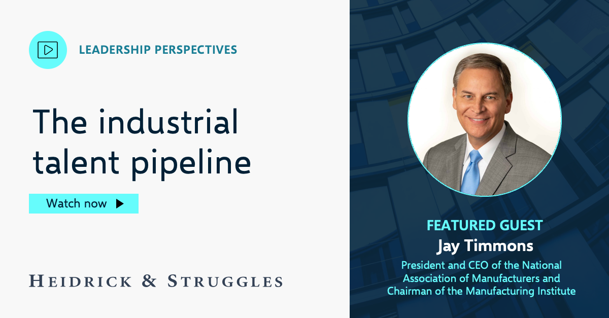 The industrial talent pipeline: A conversation with Jay Timmons ...
