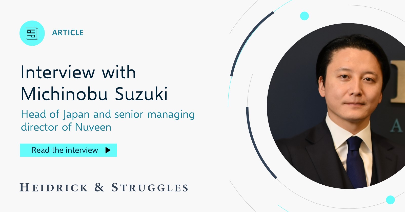 An interview with Michinobu Suzuki, head of Japan and senior managing ...