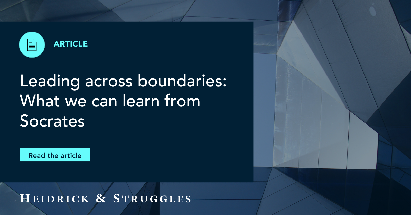 Leading across boundaries: What we can learn from Socrates ...