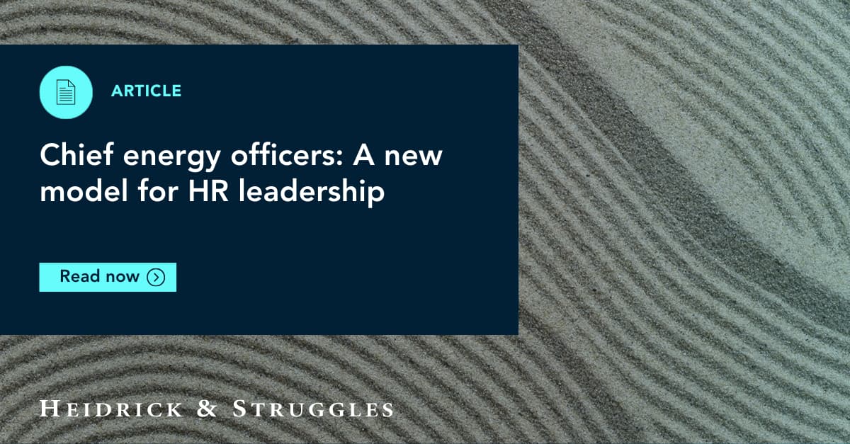 Chief energy officers: A new model for HR leadership | Perspectives ...